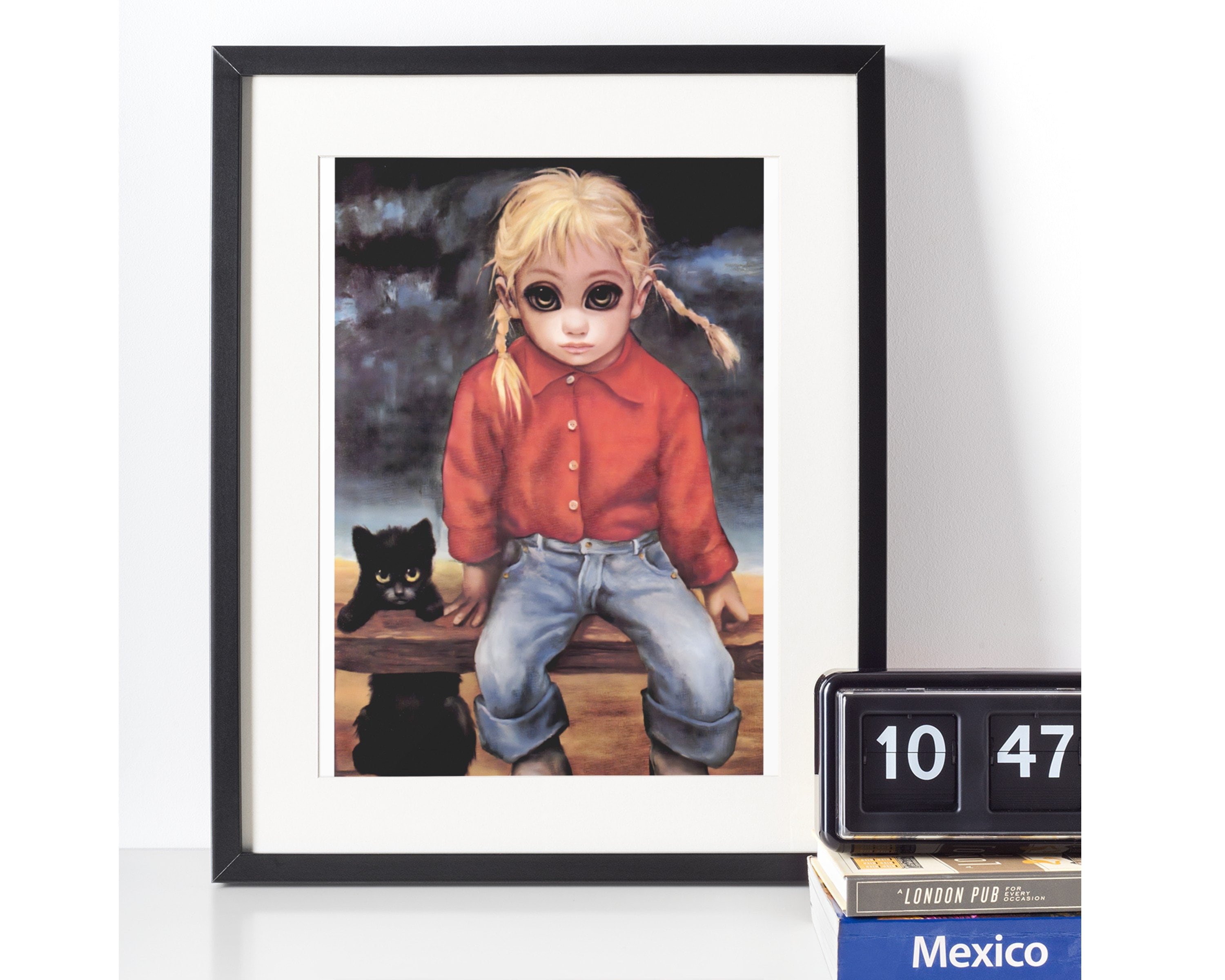 Big Eyes Mid Century Modern Kitsch Print, Margaret Keane, Retro Home ...