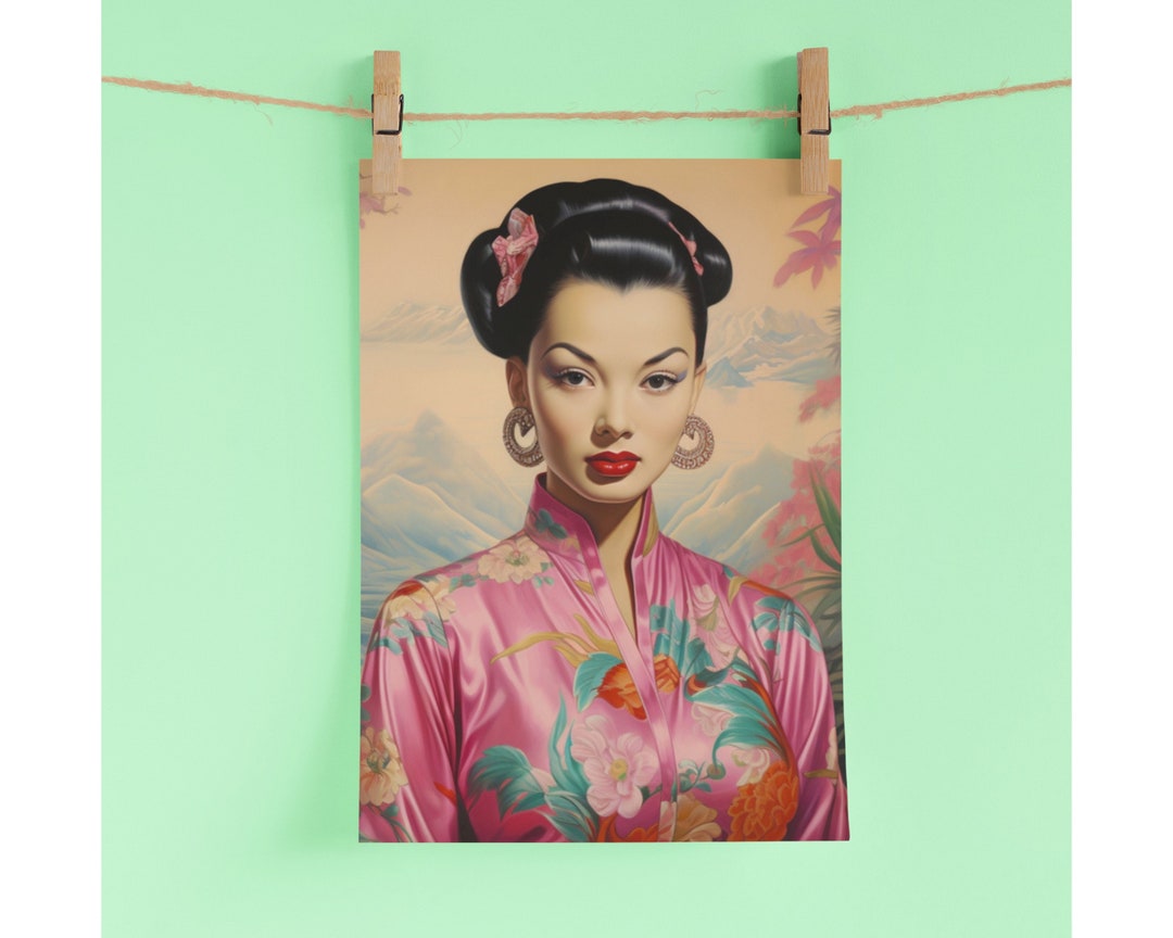 Mid Century Modern Kitsch Print of Jing - Wall Art, Valdimir ...
