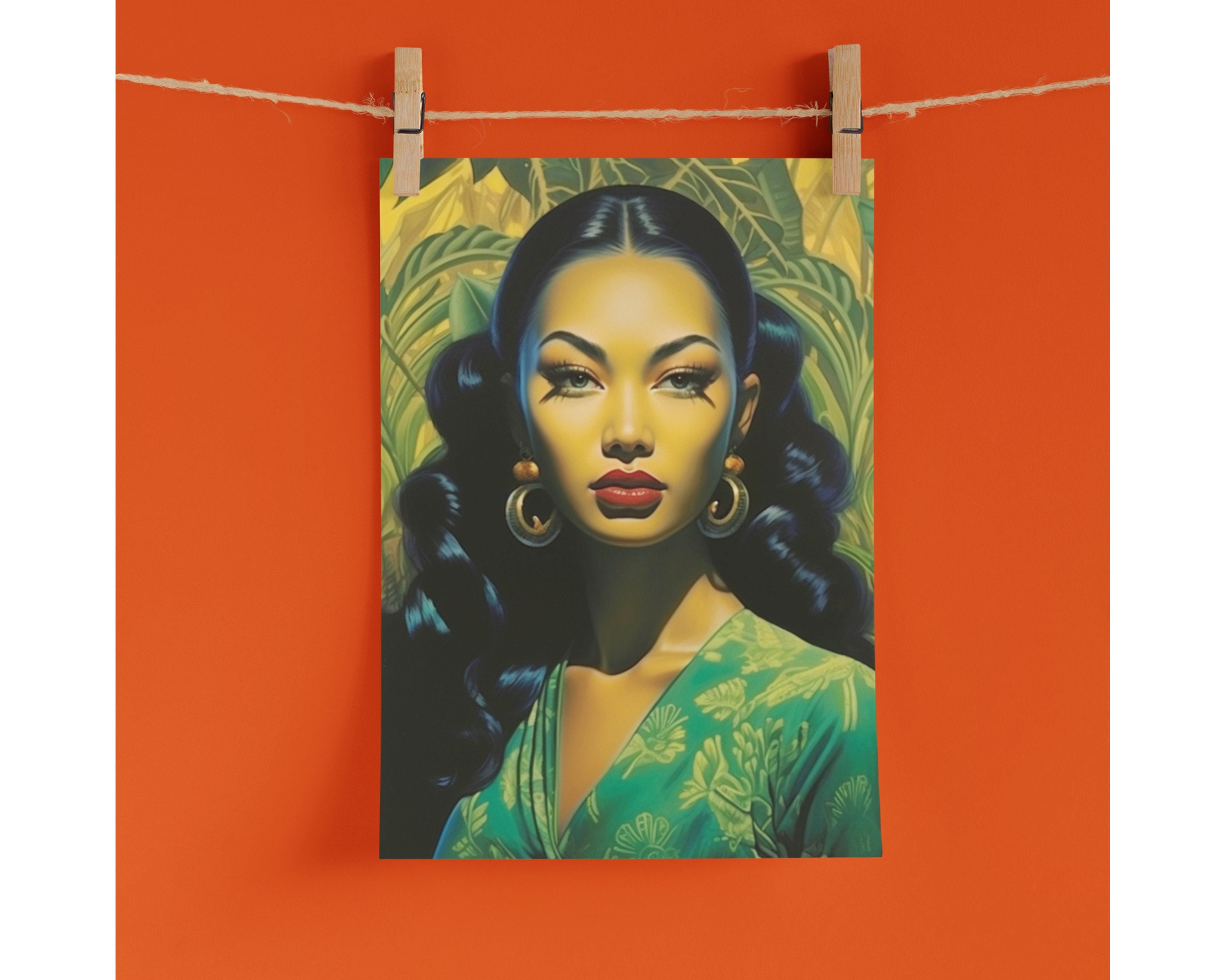 Exotic Girl Print Inspired By Vladimir Tretchikoff A4 Etsy