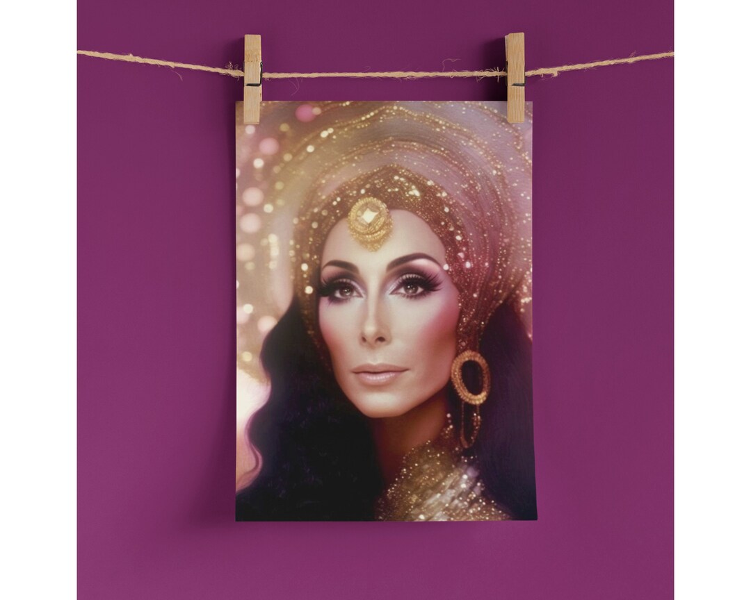 Cher Print, Kitsch Art, Quirky Wall Art, Eclectic Wall Art, Music Print ...