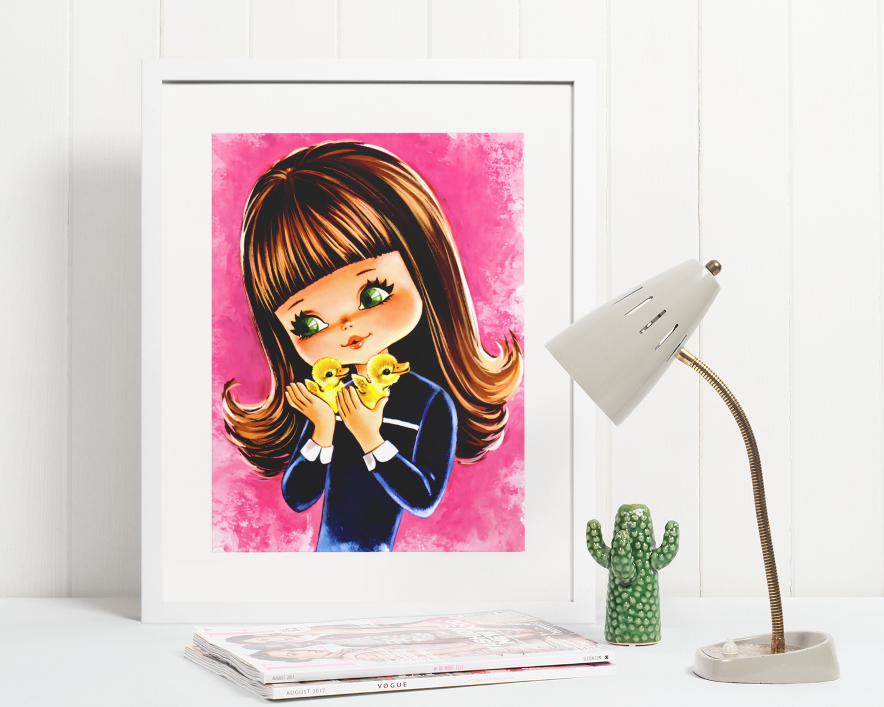 Vintage Mid Century Modern Kitsch Print, Retro Home Decor, 60s Wall Art ...