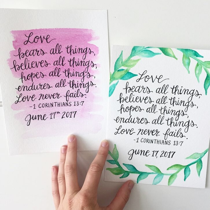 Watercolor Calligraphy - Etsy