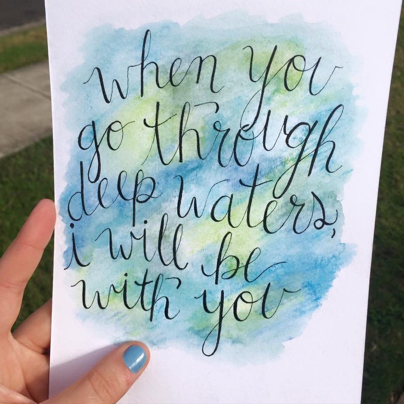 Watercolor Calligraphy - Etsy