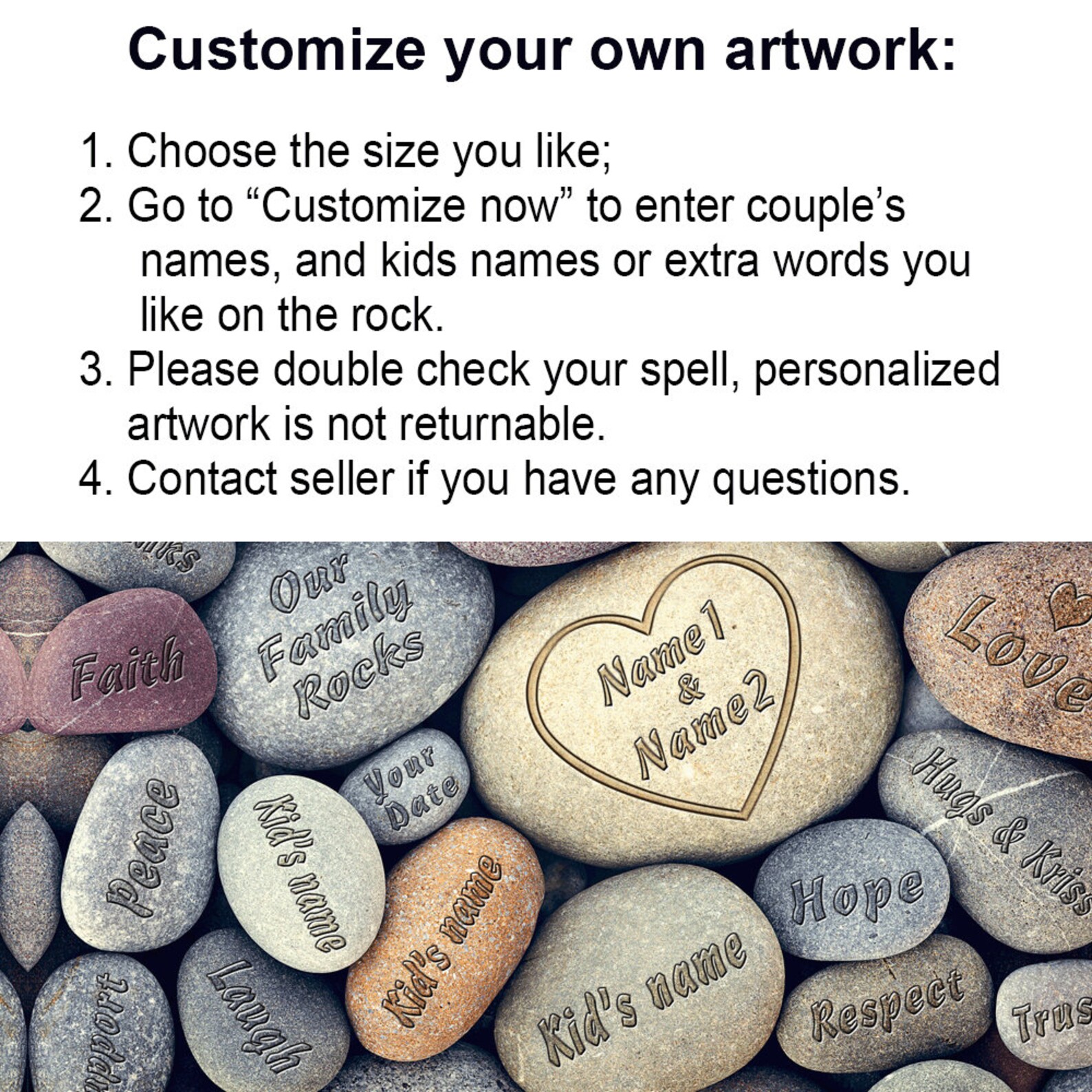 Our Family Rocks-wedding Gift, Anniversary Gift, Housewarming Gift ...