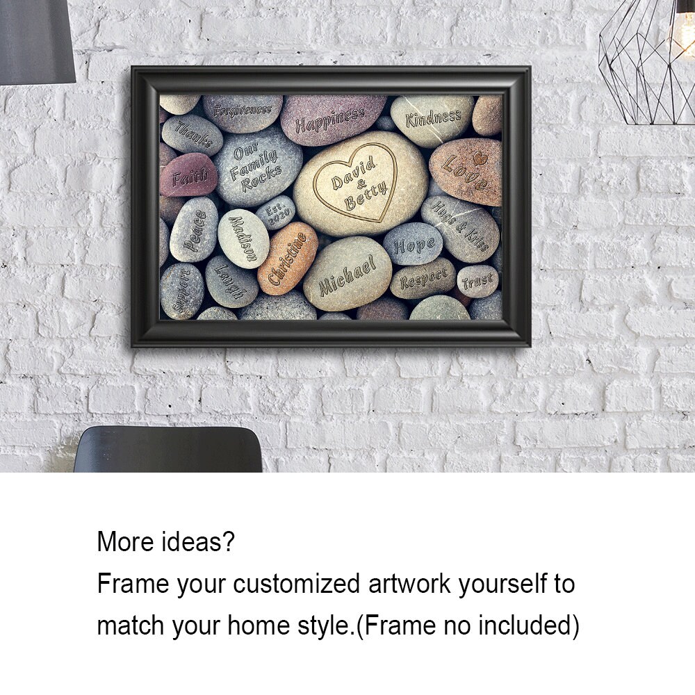Our Family Rocks-wedding Gift, Anniversary Gift, Housewarming Gift ...