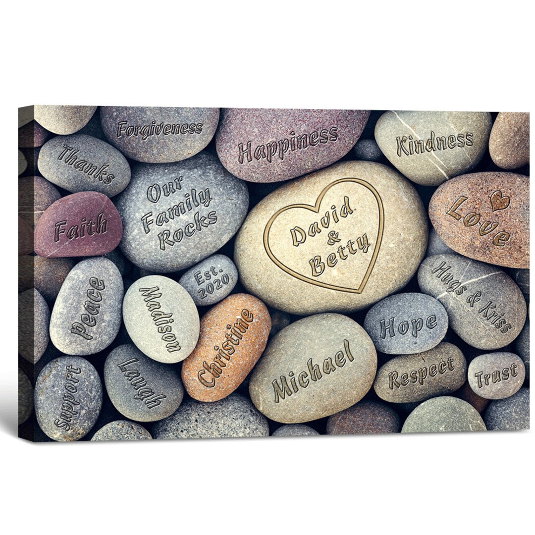 Our Family Rocks-wedding Gift, Anniversary Gift, Housewarming Gift ...