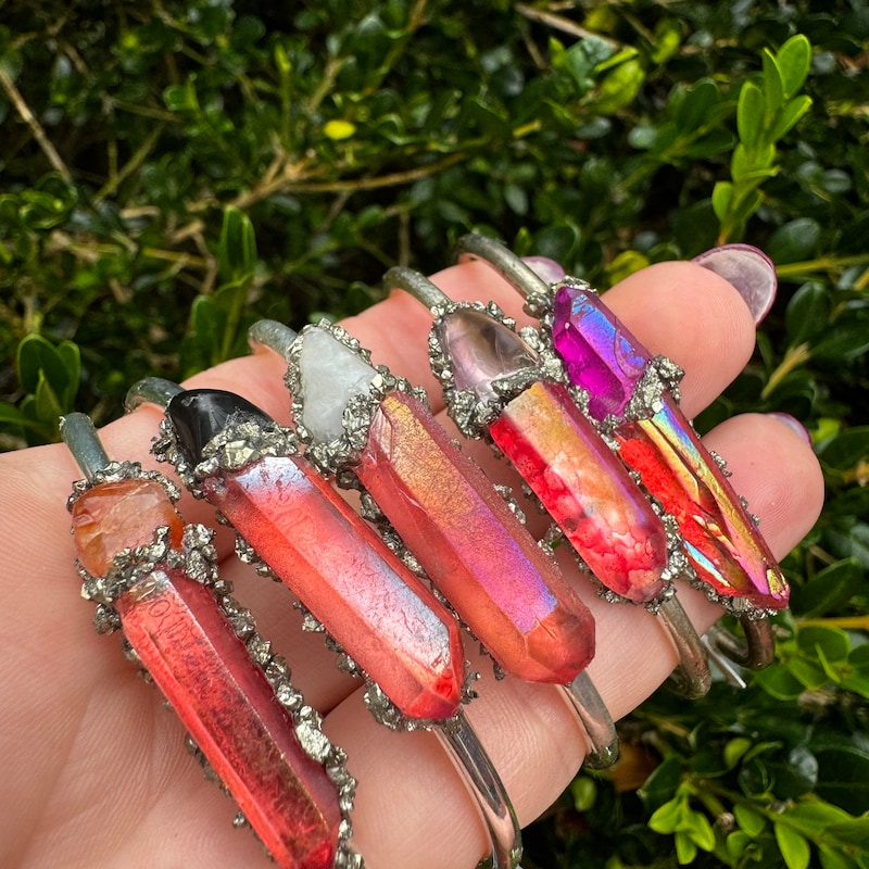 Ruby Aura Quartz - Etsy
