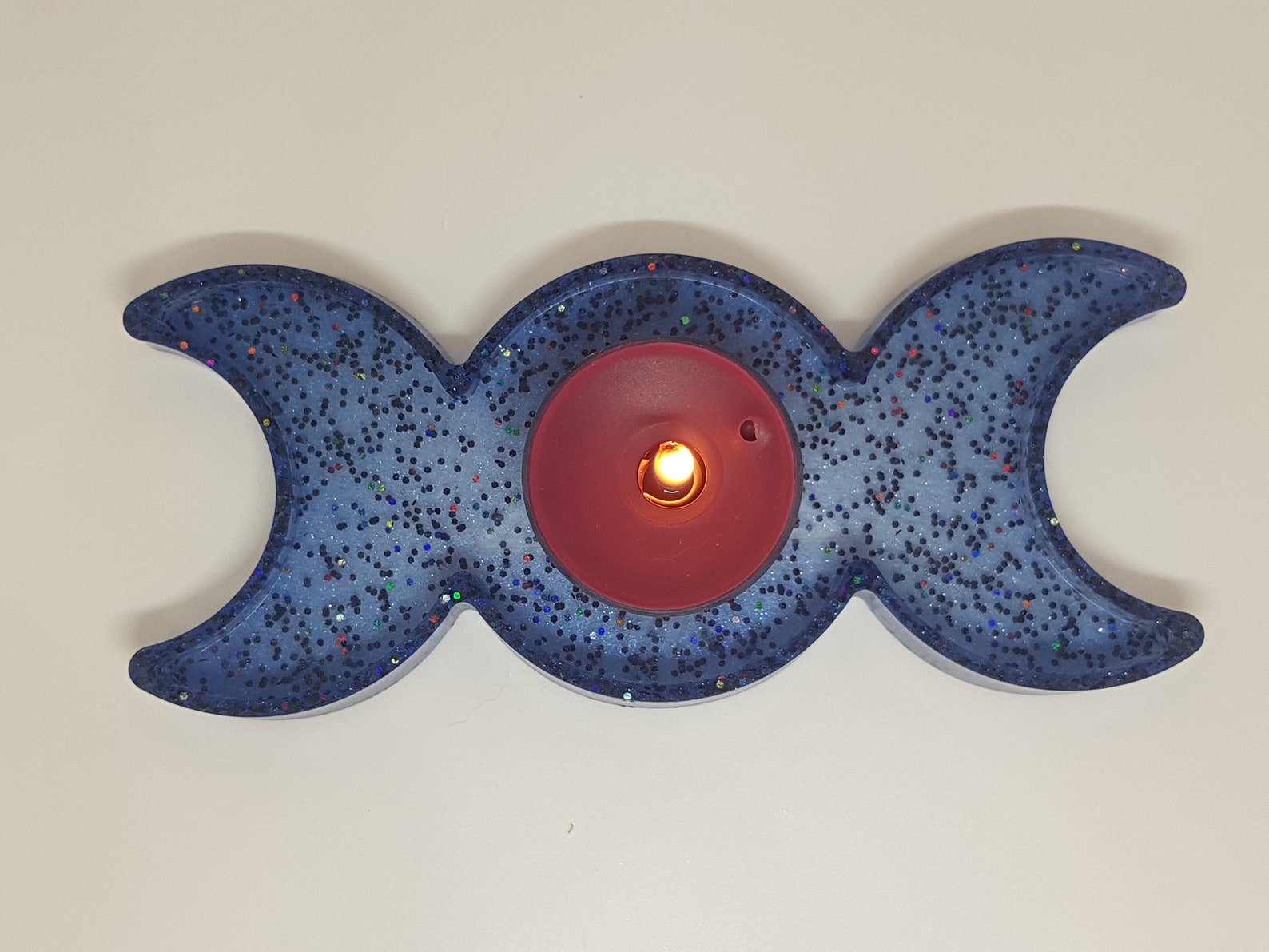 Moon Phase Tray, Moon Tray, Moon Phase Pentagram Dish, Triple Moon Tray ...