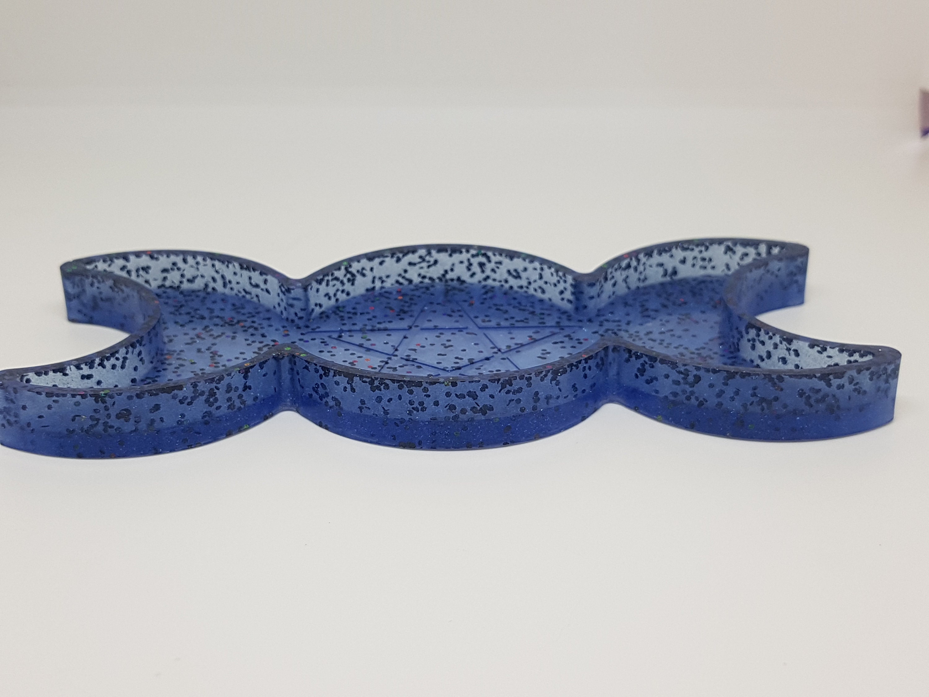 Moon Phase Tray, Moon Tray, Moon Phase Pentagram Dish, Triple Moon Tray ...