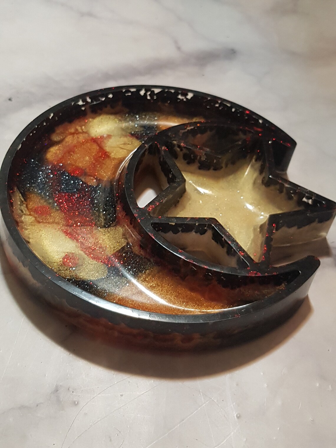 Crescent Moon and Star Tray, Moon Jewelry Dish, Moon Trinket Tray ...