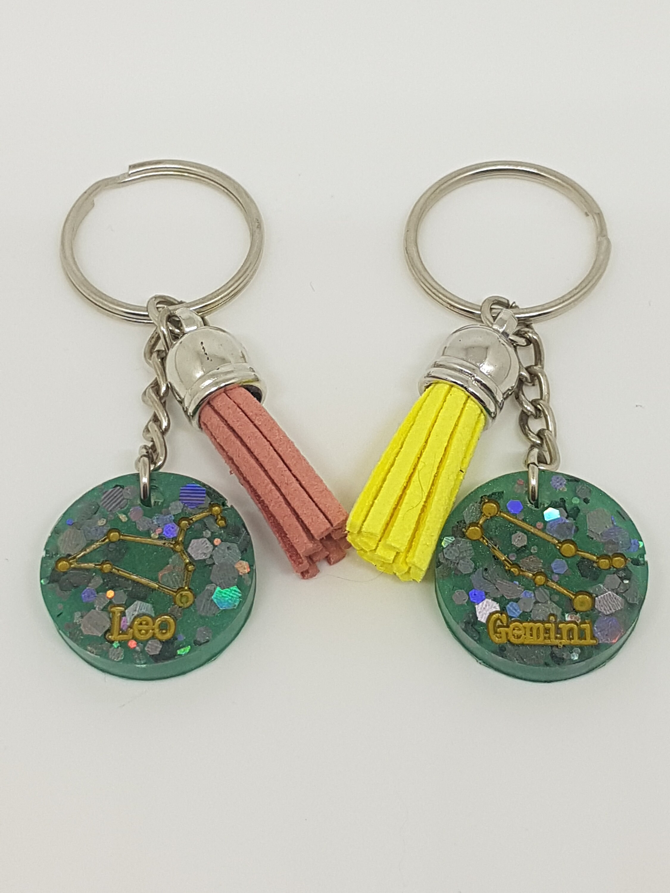 Zodiac Keychain, Astrology Gift for Wiccan, Zodiac Gift for Friend ...