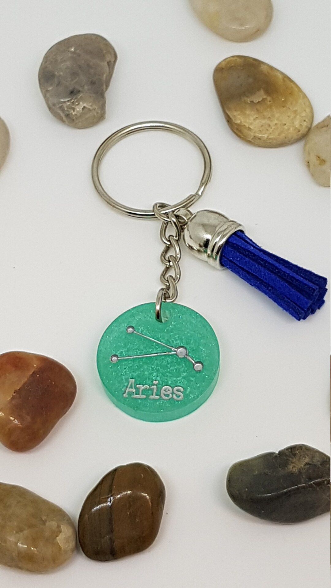 Aries Keychain, Astrology Gift for Aries, Zodiac Gift for Friend, Keychain With Tassel, Aries ...