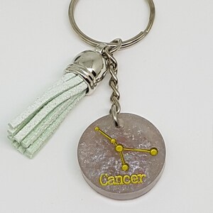 Cancer Keychain, Astrology Gift for Cancer, Zodiac Gift for Friend ...