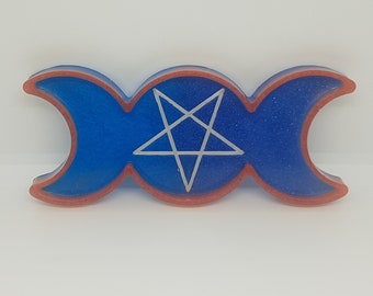 Moon Phase Tray Moon Tray Moon Phase Pentagram Dish Triple - Etsy