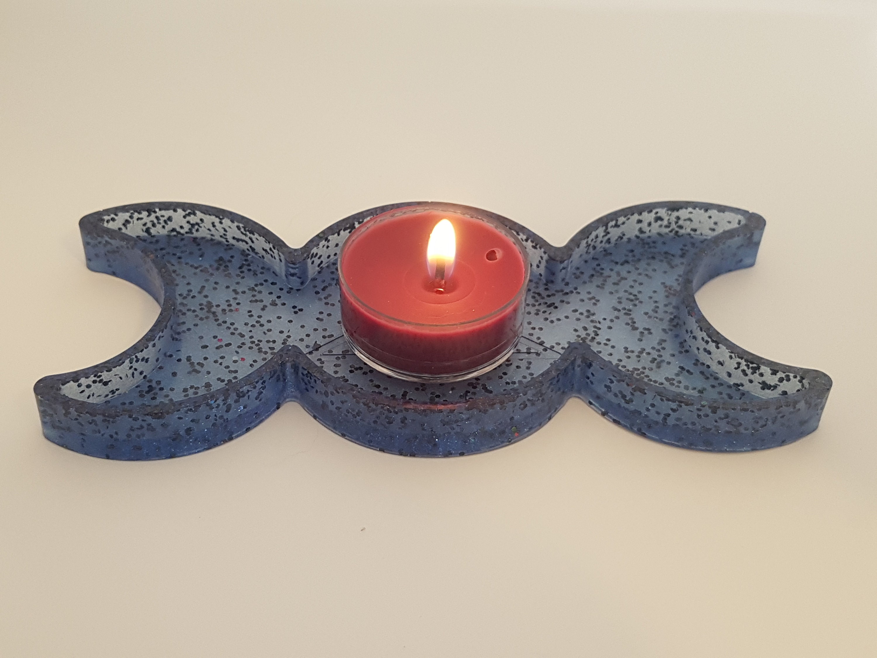 Moon Phase Tray, Moon Tray, Moon Phase Pentagram Dish, Triple Moon Tray ...