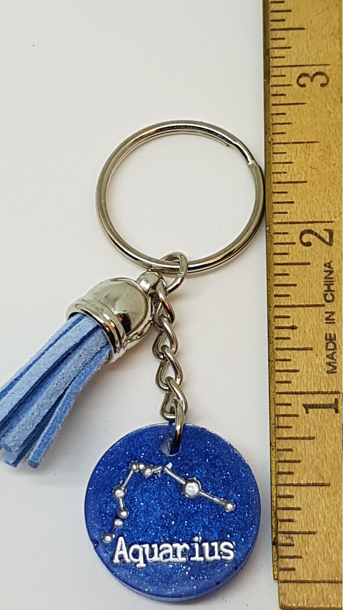 Aquarius Keychain, Astrology Gift for Aquarius, Zodiac Gift for Friend ...