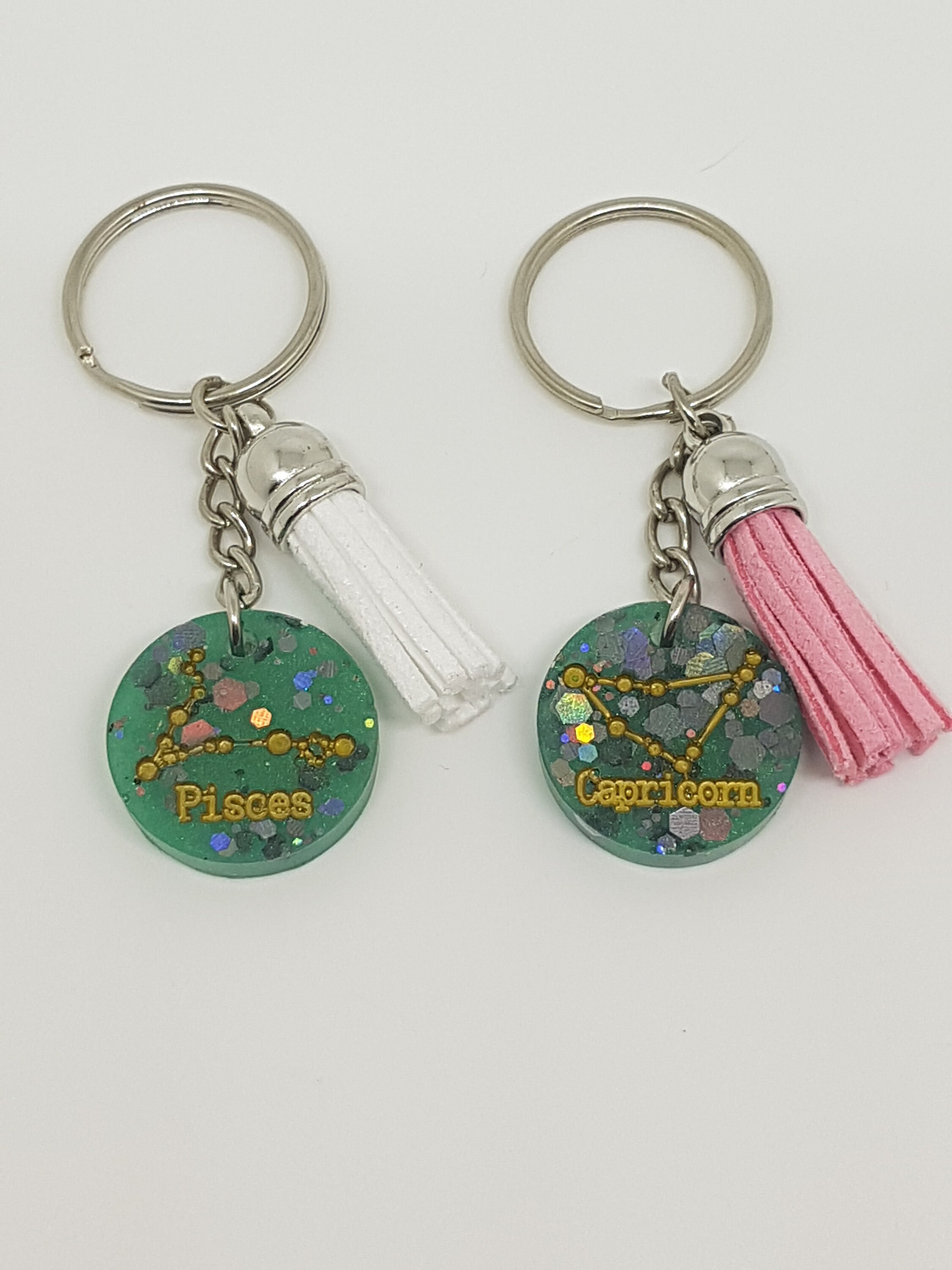 Zodiac Keychain, Astrology Gift for Wiccan, Zodiac Gift for Friend ...