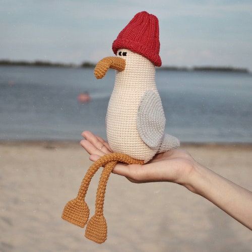 Seagull Crochet Gull Amigurumi Gull Birthday Gift Cute - Etsy UK