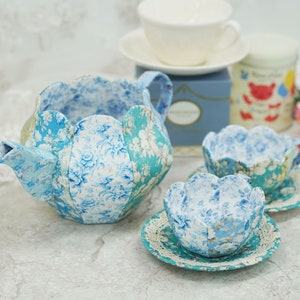 PDF Sewing Pattern & Video Tutorial : Making Teapot N Teacup, Saucer ...