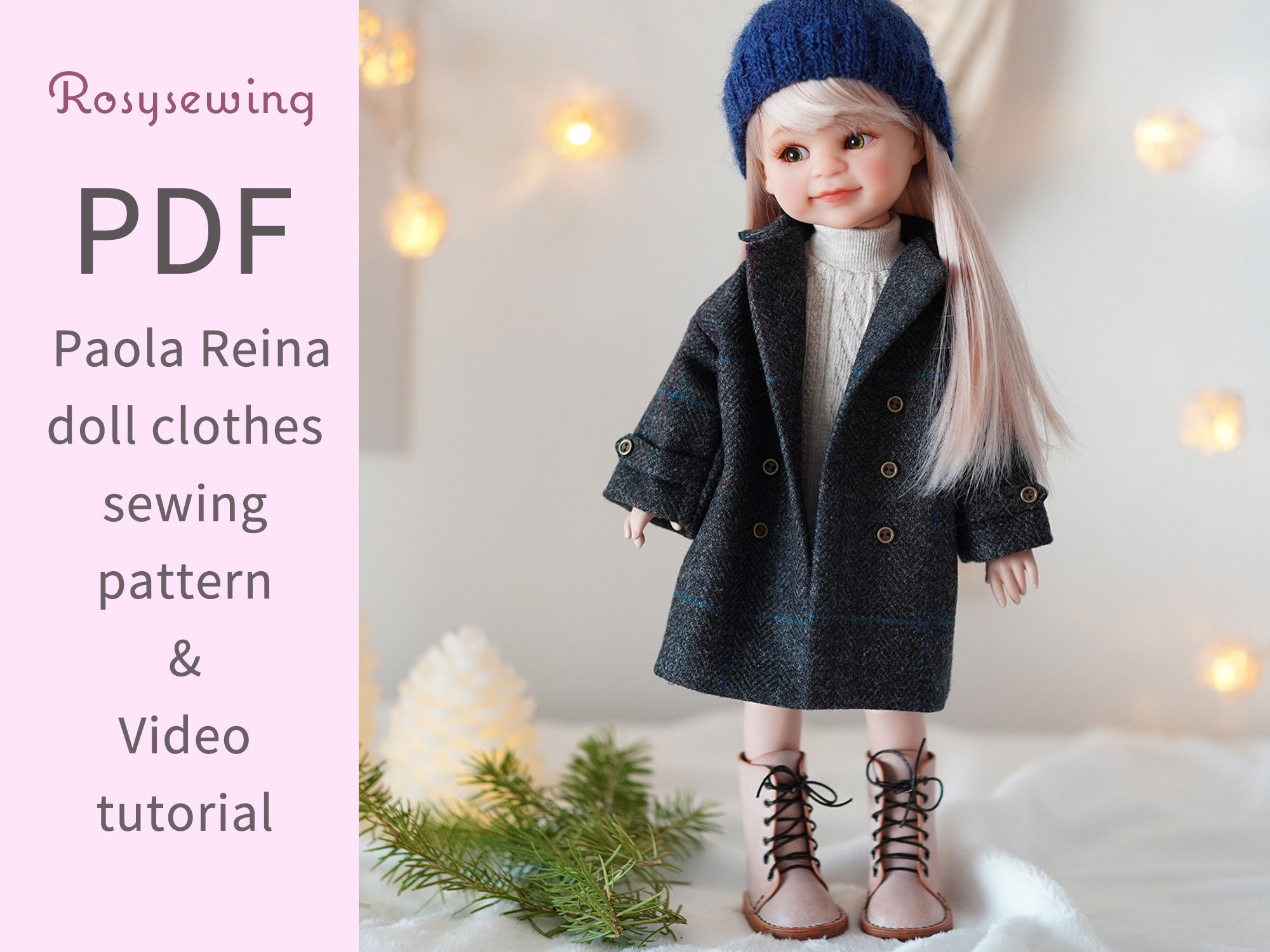 PDF Doll Clothes Sewing Pattern & Video Tutorial : Cocoon Double Winter ...