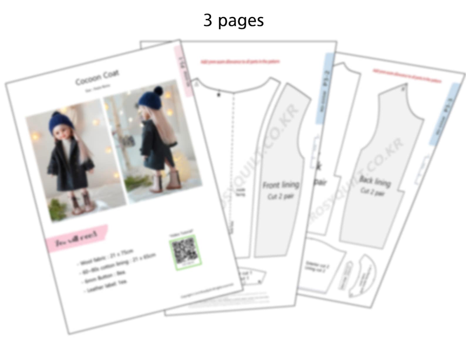 PDF Doll Clothes Sewing Pattern & Video Tutorial : Cocoon - Etsy