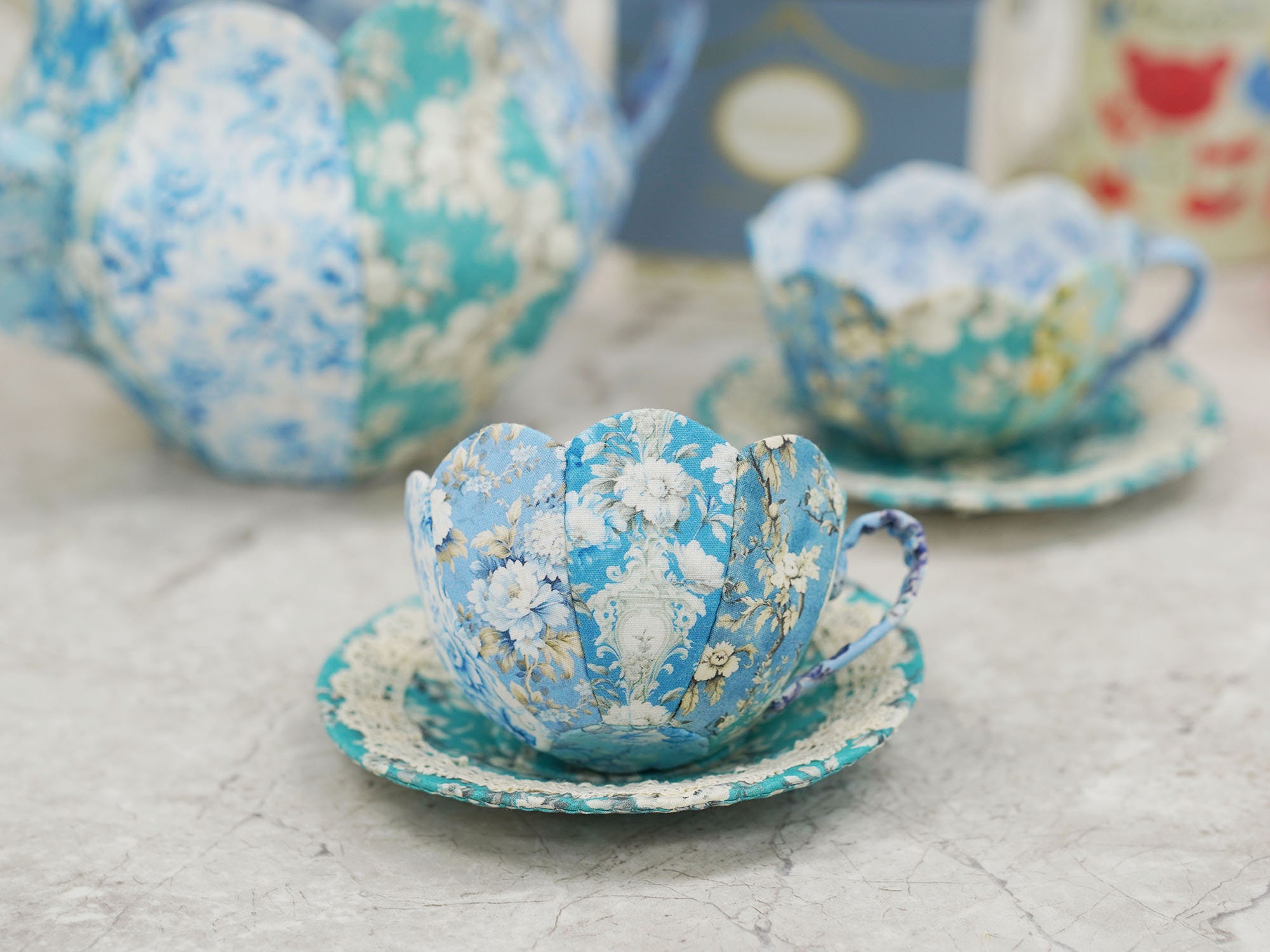 PDF Sewing Pattern & Video Tutorial : Making Teapot N Teacup, Saucer ...