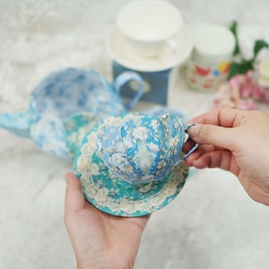 PDF Sewing Pattern & Video Tutorial : Making Teapot N Teacup, Saucer ...