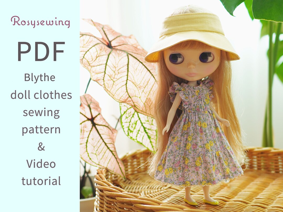 PDF Doll Clothes Sewing Pattern & Video Tutorial : April Dress N Ribbon ...
