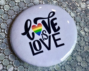 Love is Love Button, LGBT Pin, Pinback Buttons, Pride Month, Tolerance ...