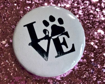 Paw Print Heart Tac Pins for Animal Rescue Fundraising, Animal Lovers ...