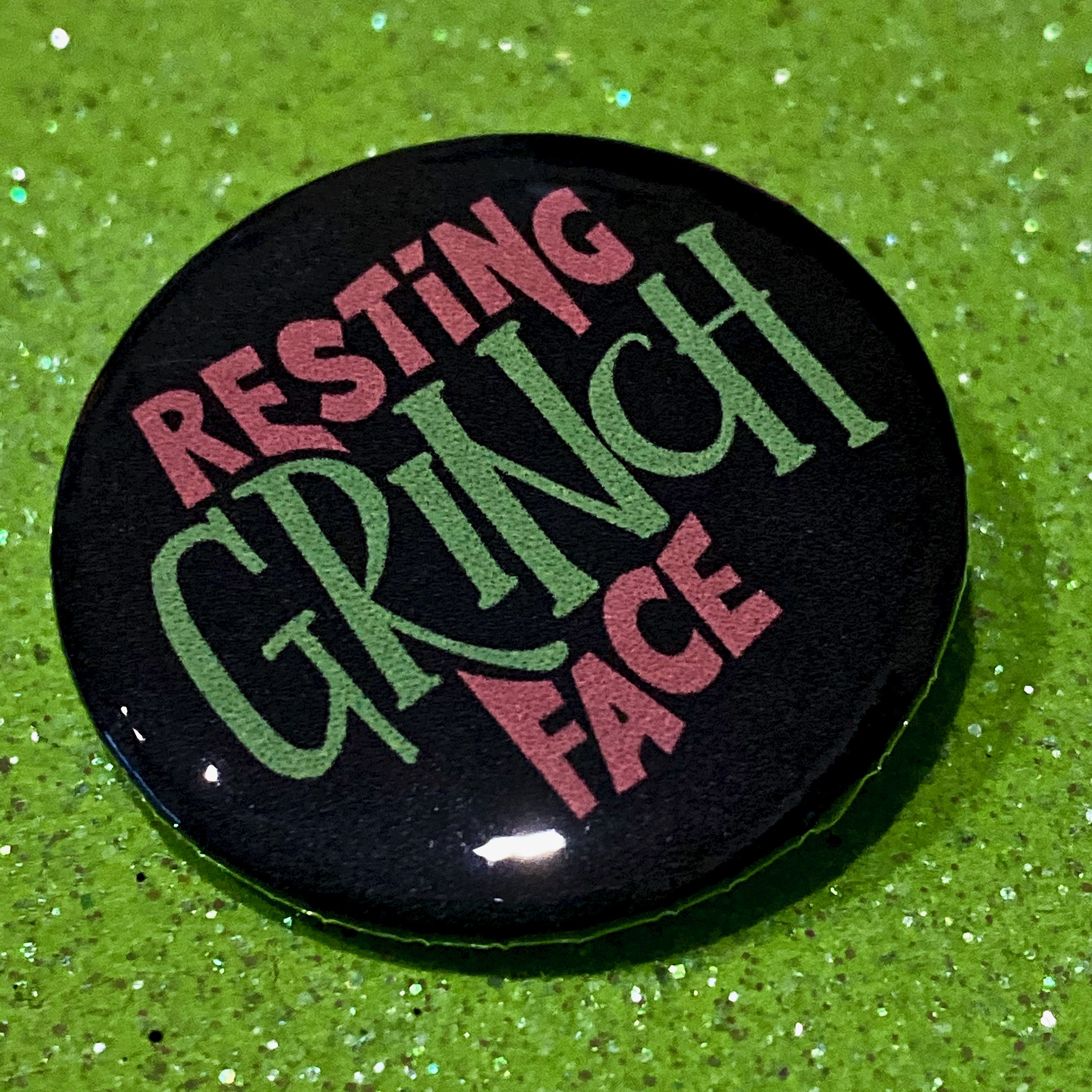 Resting Grinch Face Christmas Pin - Etsy