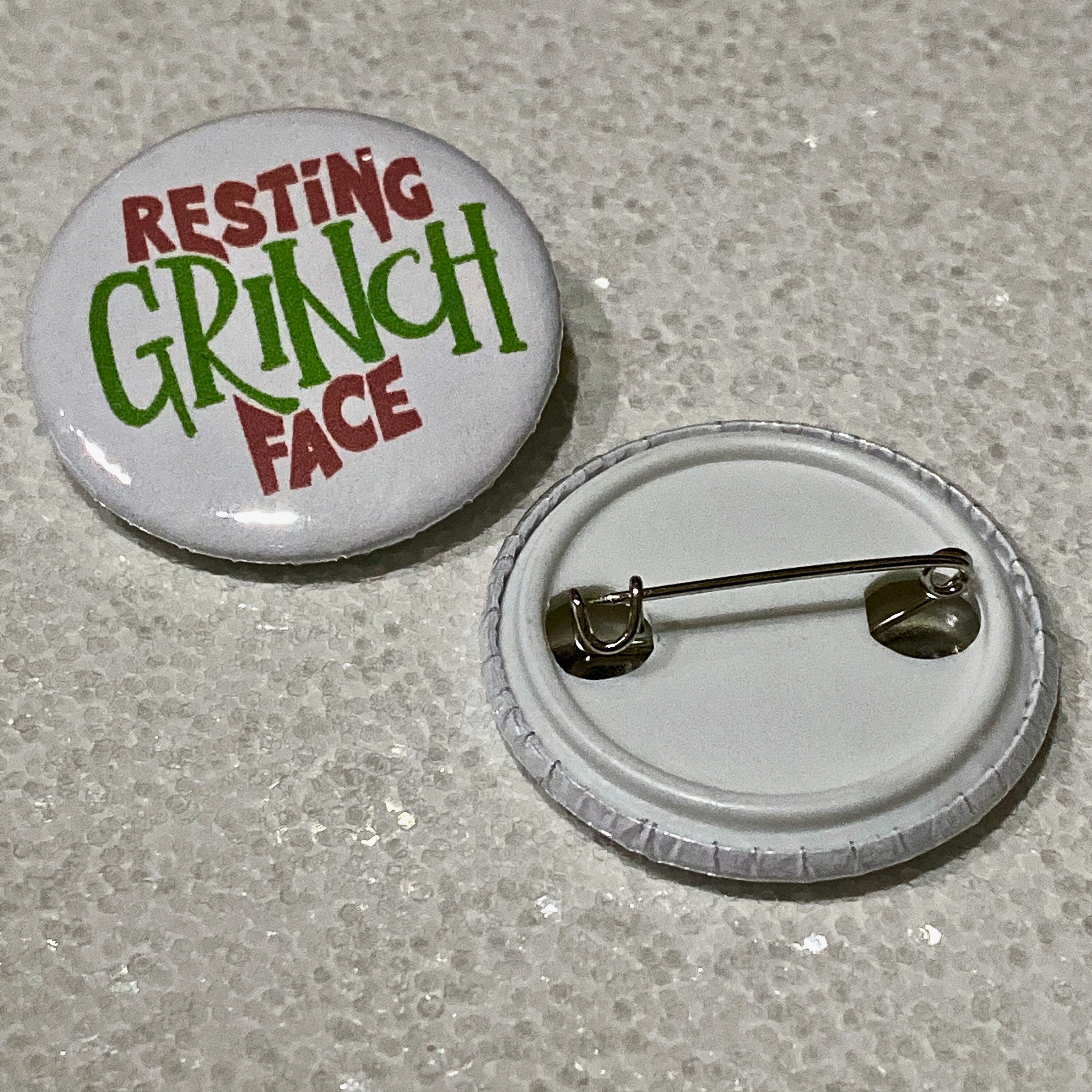Resting Grinch Face Christmas Pin - Etsy