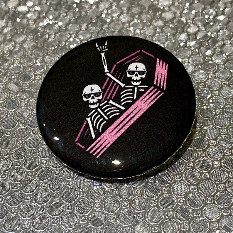 Skeleton Party Coffin Pin - Etsy