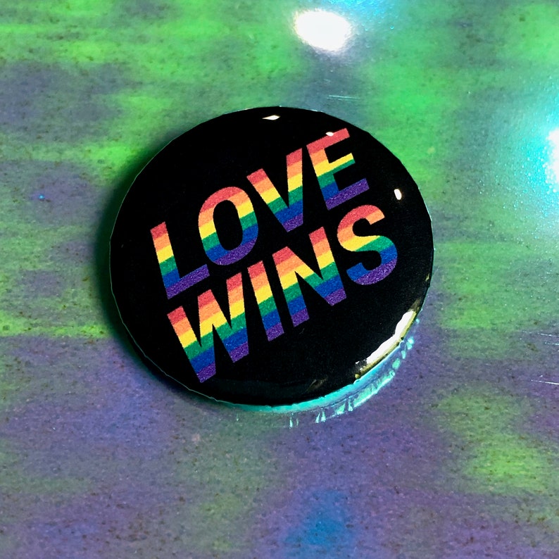 Rainbow Love Wins Pin | Etsy