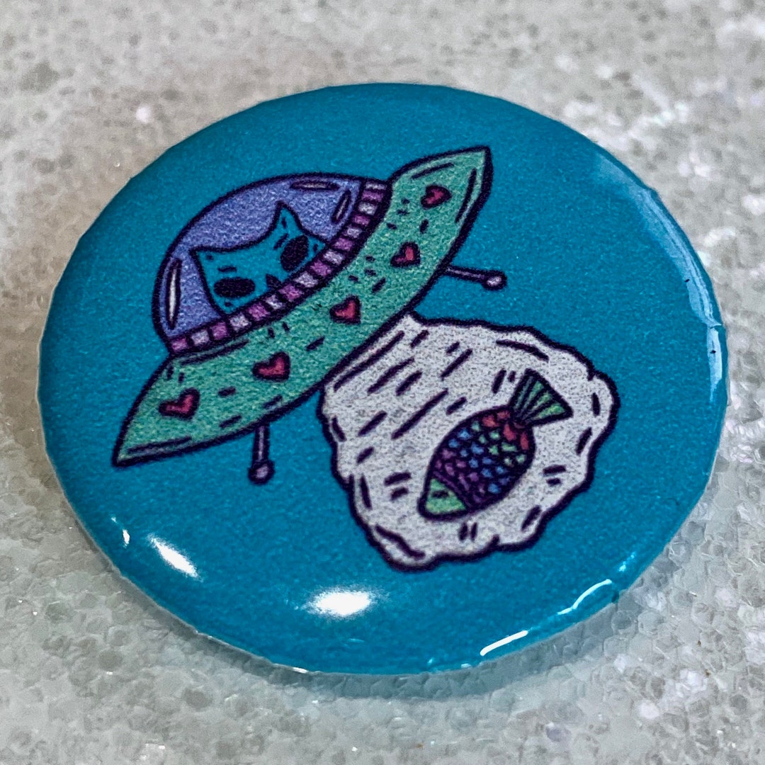 Space Cat Snack Pin - Etsy
