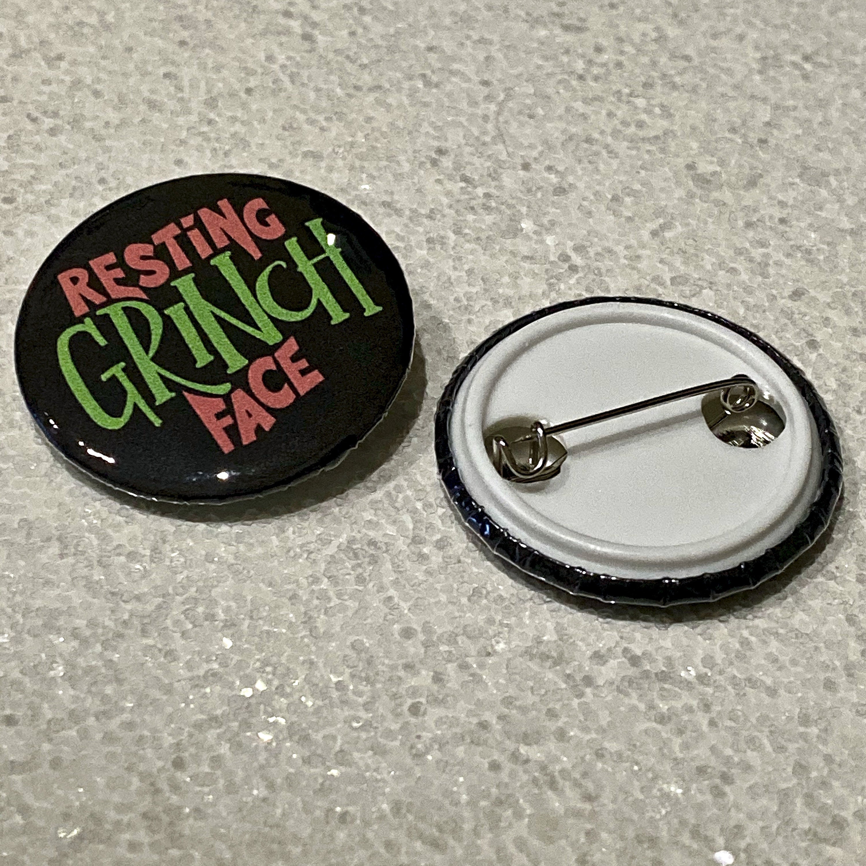 Resting Grinch Face Christmas Pin - Etsy
