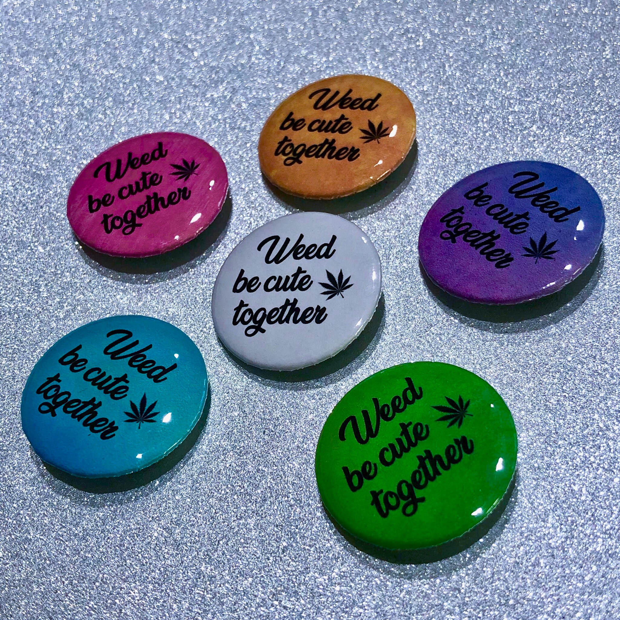 Weed Be Cute Together Color Pin | Etsy