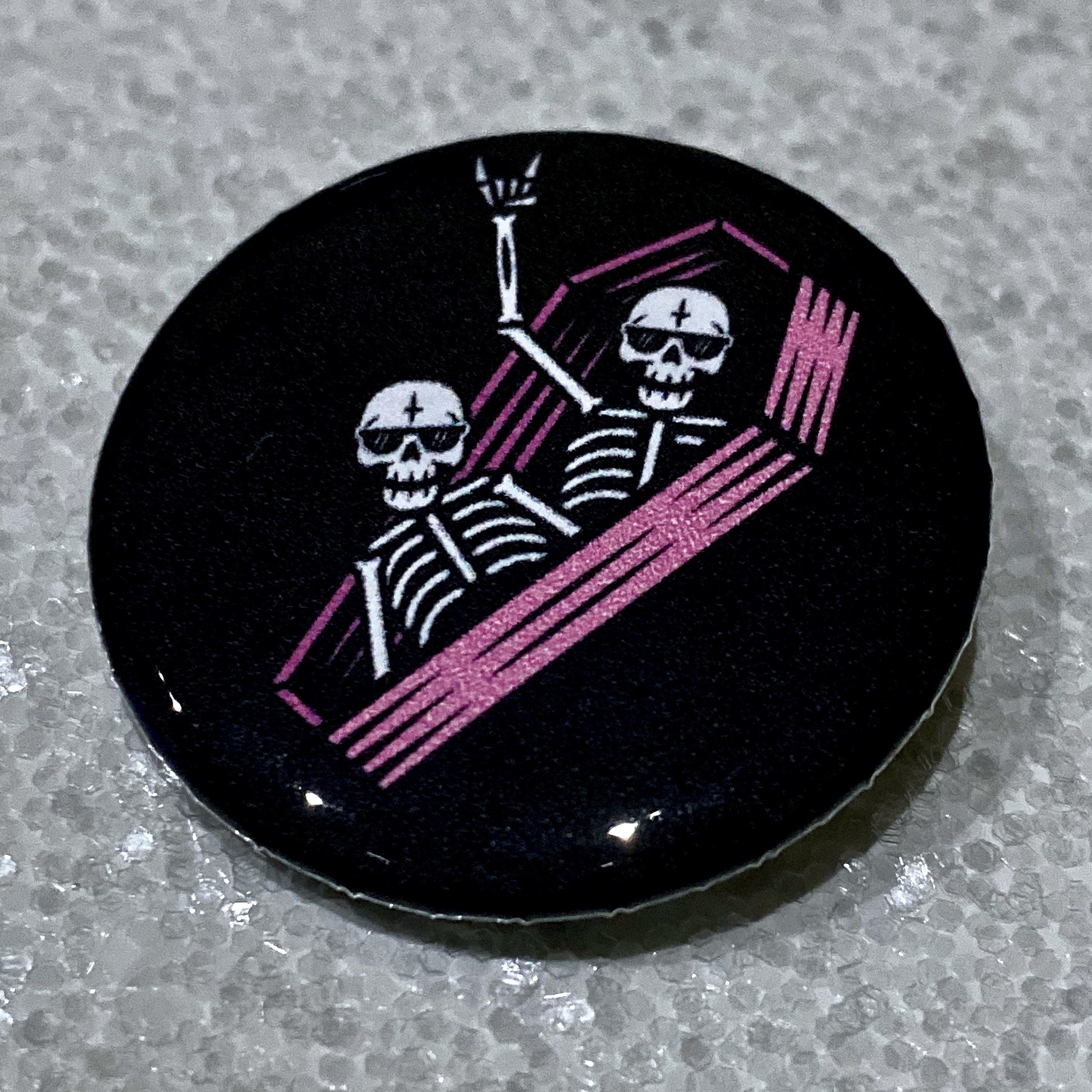 Skeleton Party Coffin Pin | Etsy