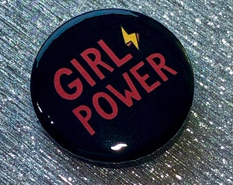 Girl Power Enamel Pin Feminist Lapel Pin Pink Glitter Brain Enamel Pin ...