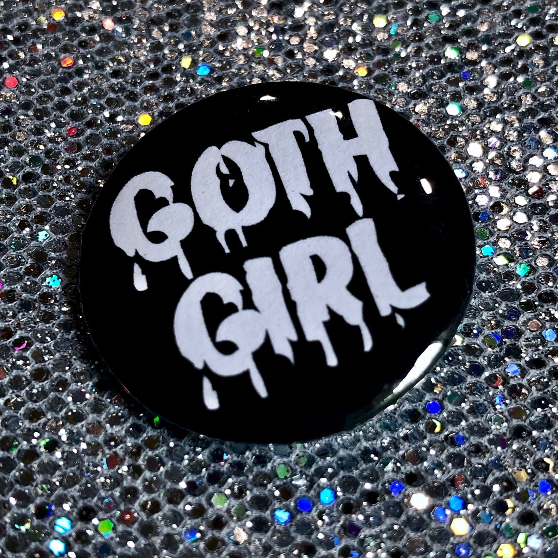 Black Goth Girl Pin - Etsy