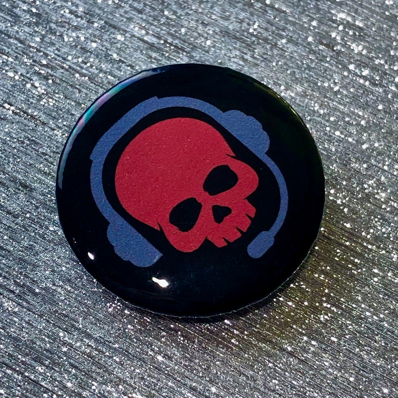 Gamer Skull and Headset Pins | Etsy