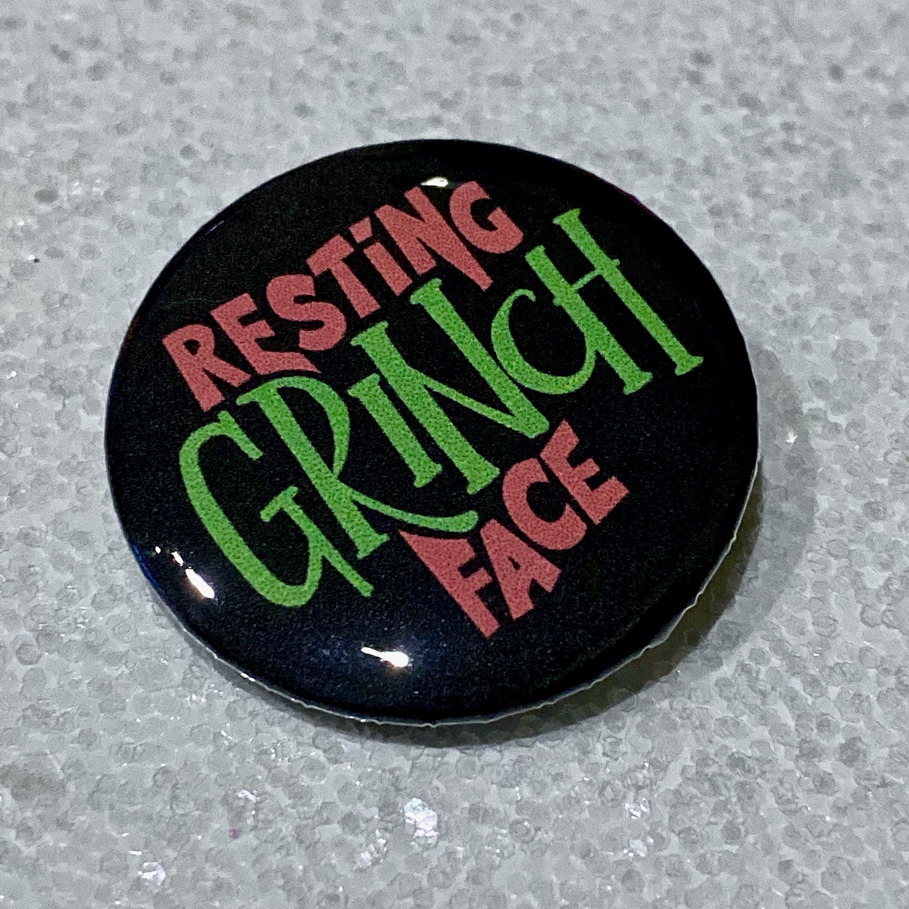 Resting Grinch Face Christmas Pin - Etsy