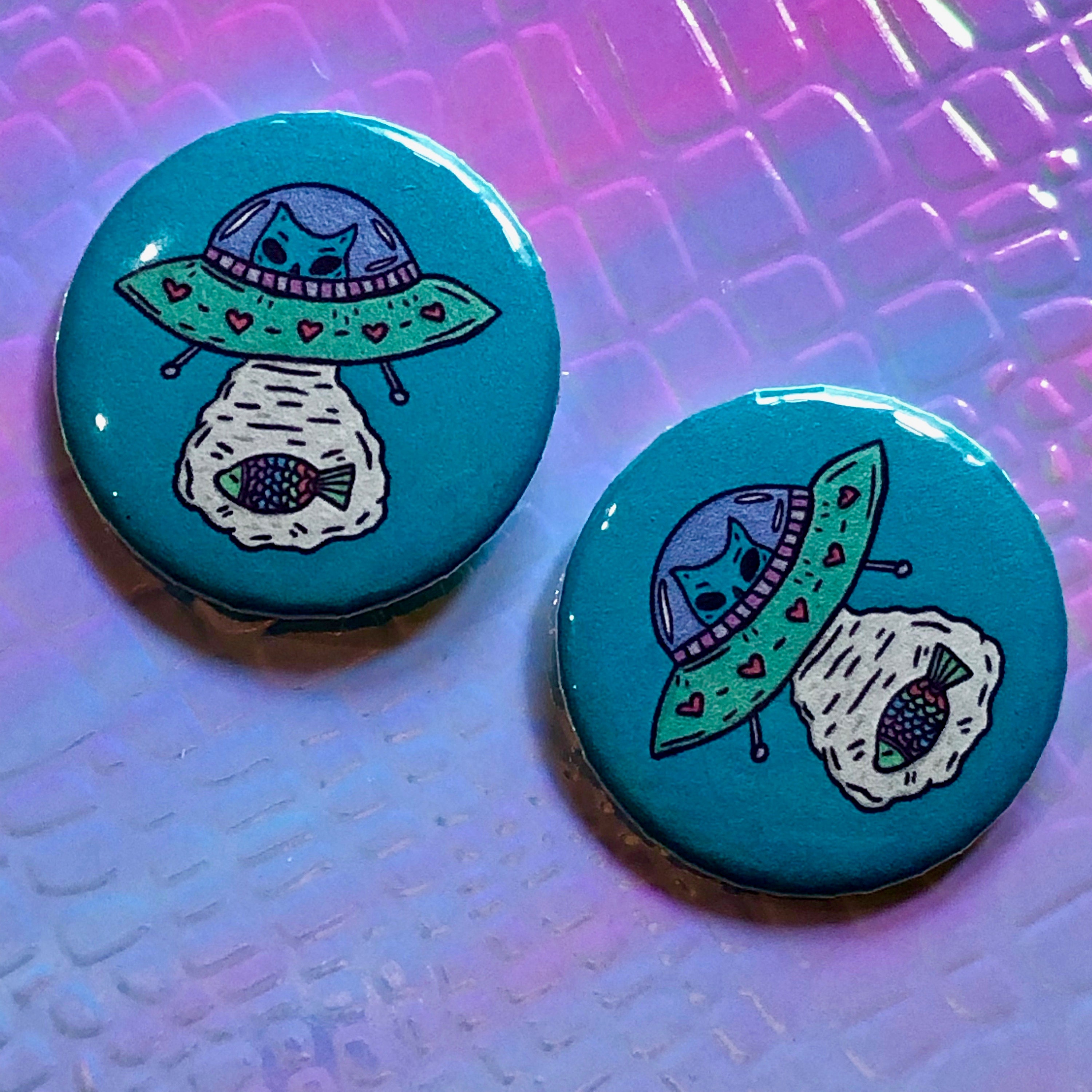 Space Cat Snack Pin - Etsy