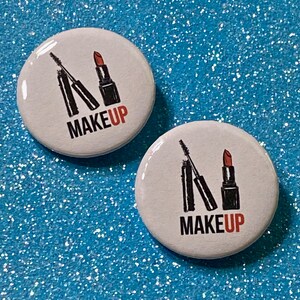 Makeup and Lipstick Pin - Etsy
