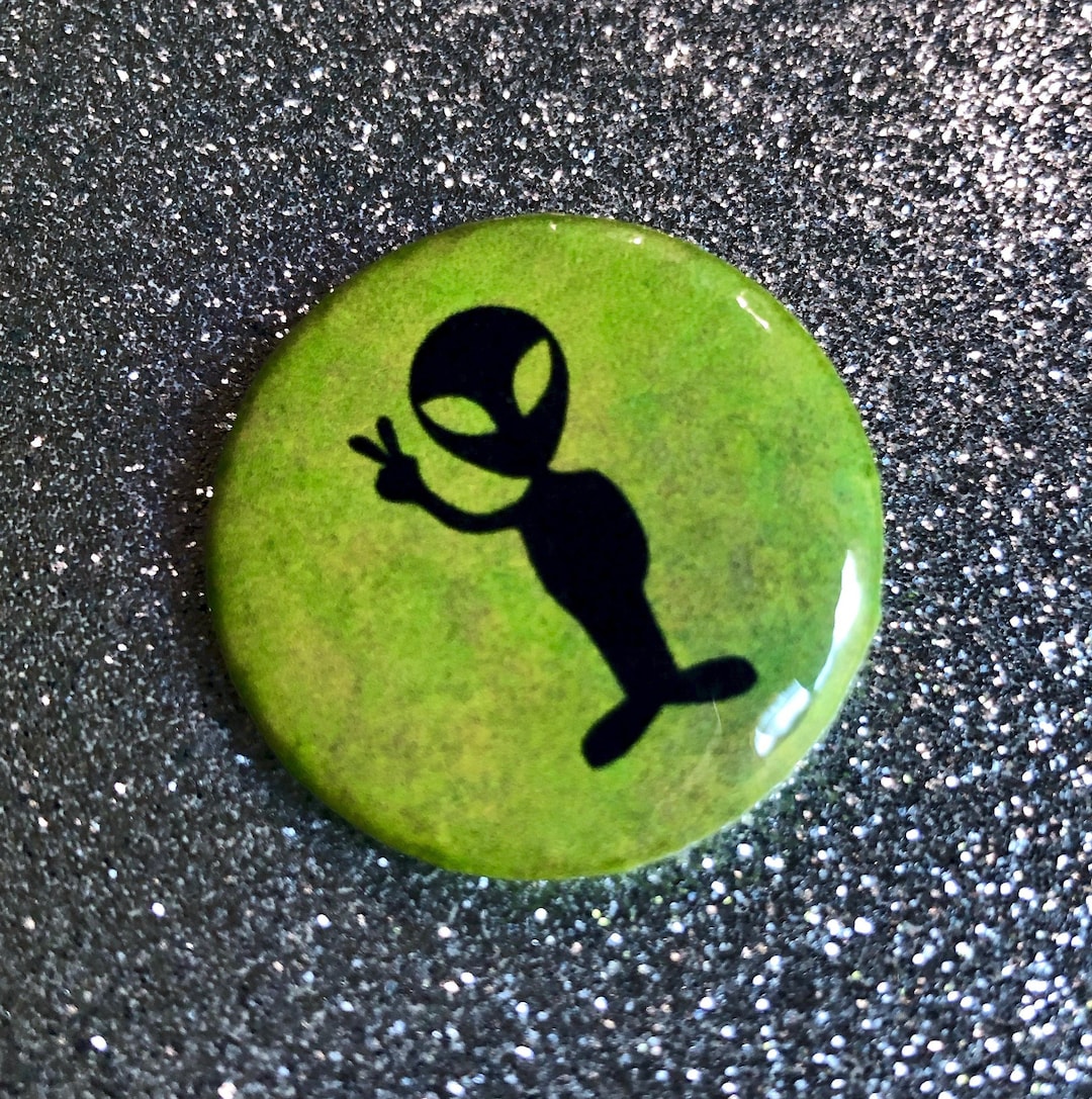 Alien Peace Sign Pin - Etsy