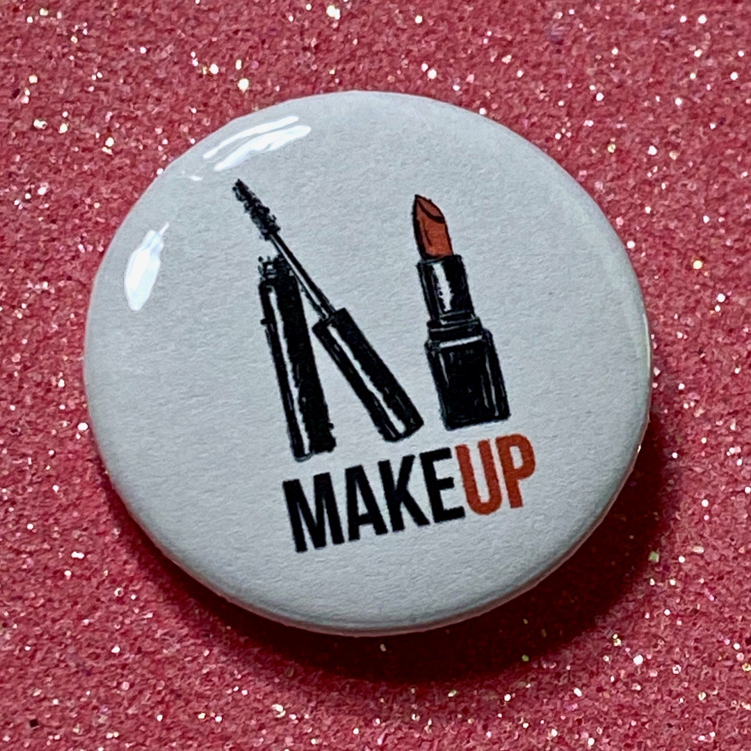 Makeup and Lipstick Pin - Etsy