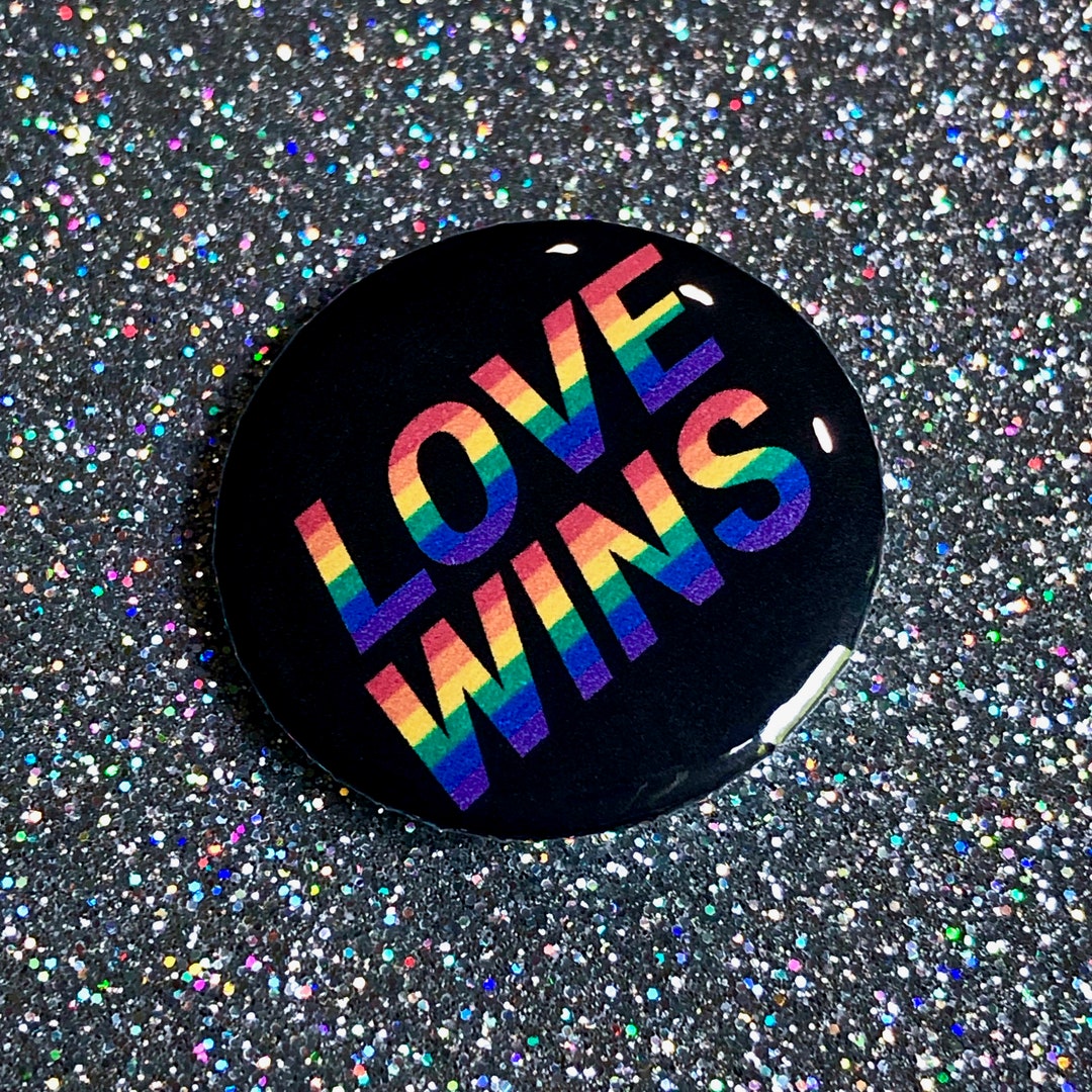 Rainbow Love Wins Pin - Etsy