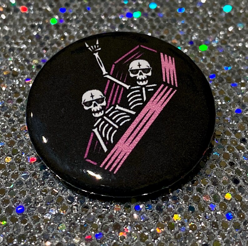 Skeleton Party Coffin Pin | Etsy