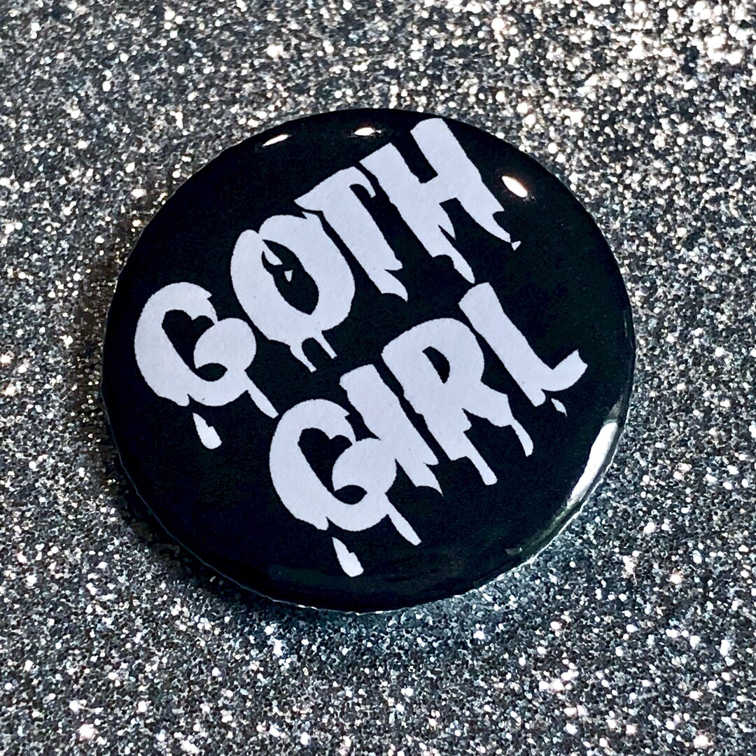 Black Goth Girl Pin - Etsy