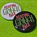 Resting Grinch Face Christmas Pin - Etsy